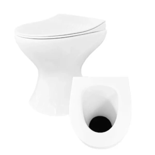 Pandora porcelain toilet pedestal - drop-through - WooWoo Waterless and ...